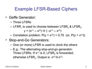 Stream ciphers presentation | PPT
