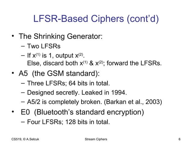 Stream ciphers presentation | PPT