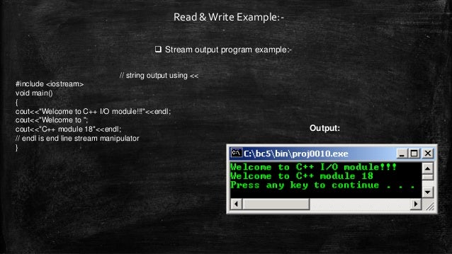 Stream classes in C++