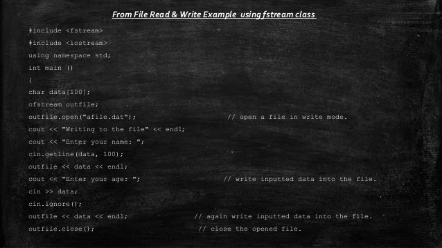 Stream Classes In C