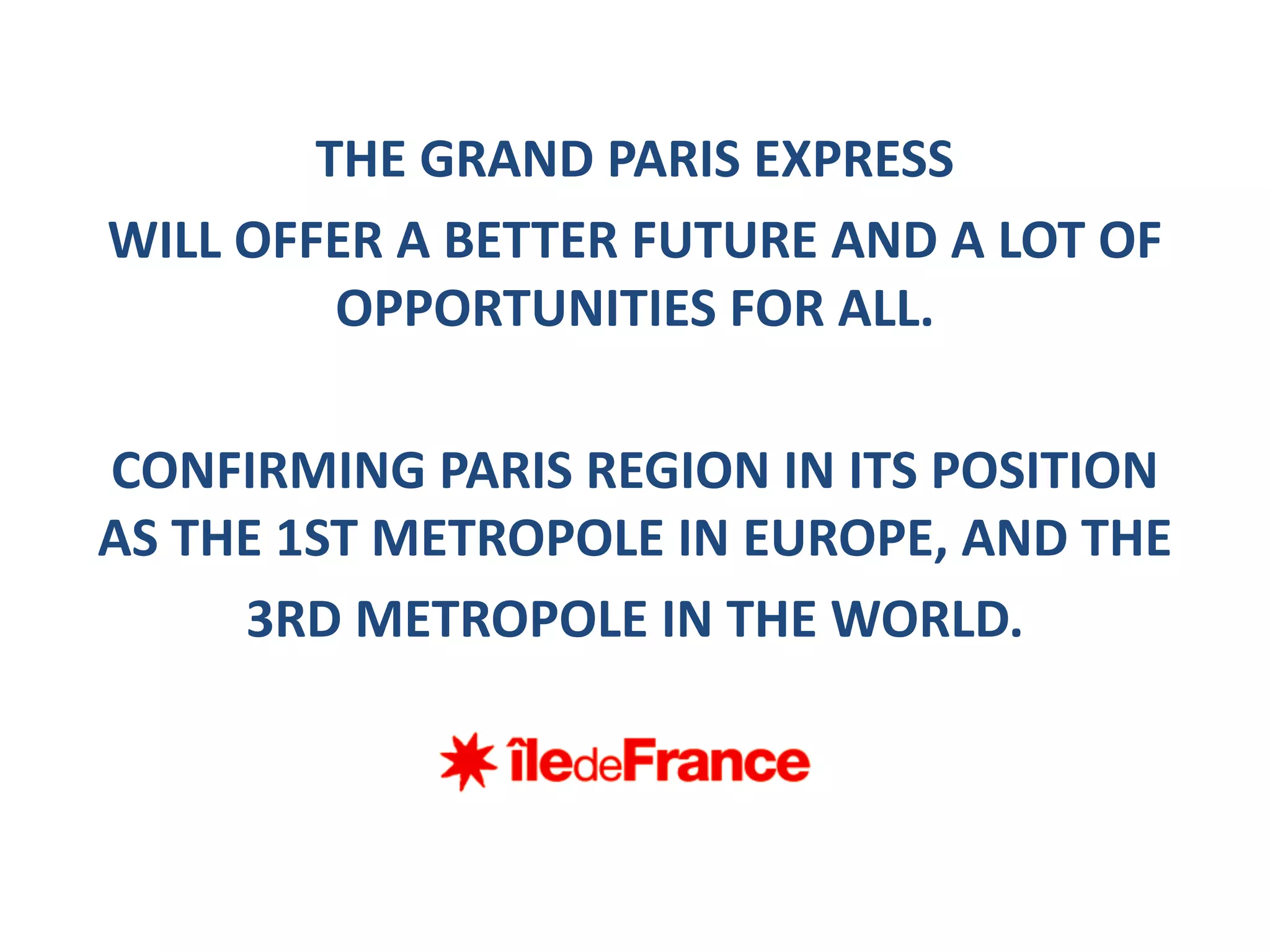 Grand Paris express - Smart Cities Summit 2018 - Algiers | PDF