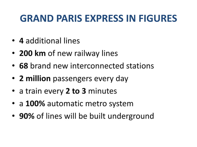 Grand Paris express - Smart Cities Summit 2018 - Algiers | PDF
