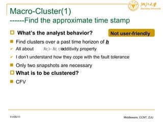 Stream data mining & CluStream framework | PPT