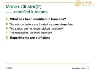 Stream data mining & CluStream framework | PPT