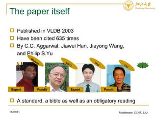 Stream data mining & CluStream framework | PPT