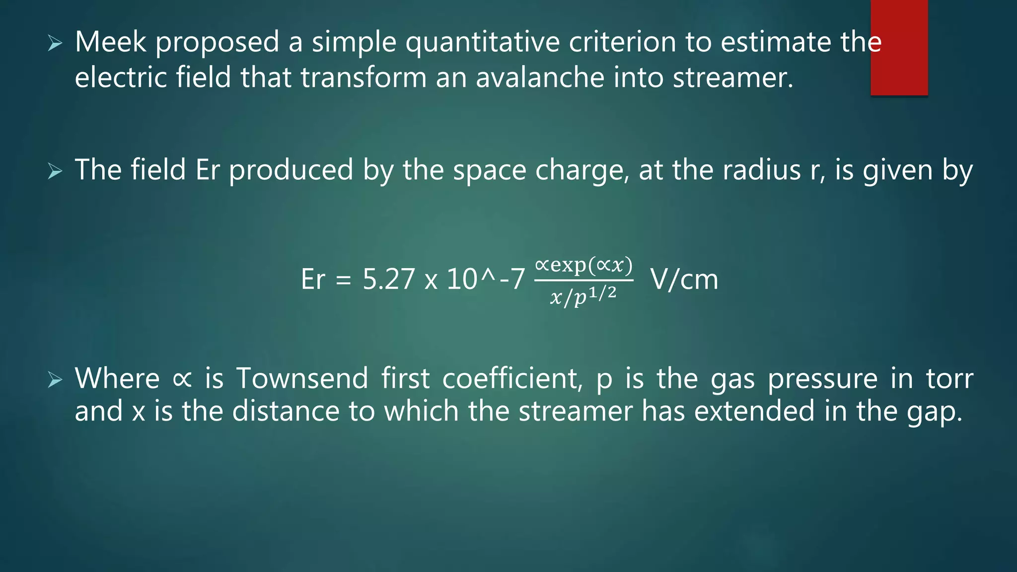 Streamer theory | PPTX