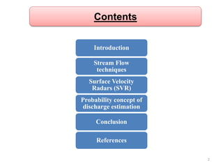 Stream flow measurement technique | PPTX