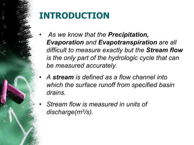 Stream flow measurement | PPTX