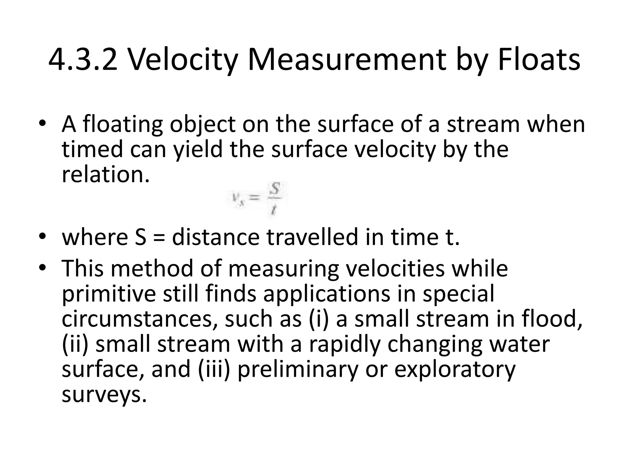 Stream flow measurement | PPTX