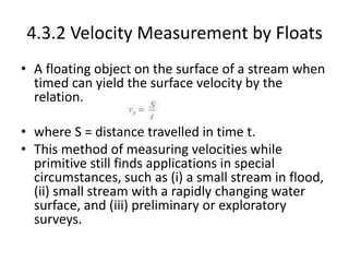 Stream flow measurement | PPTX
