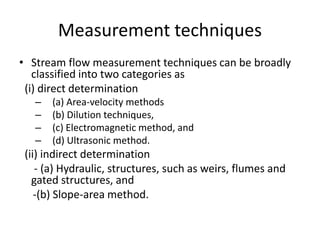 Stream flow measurement | PPTX