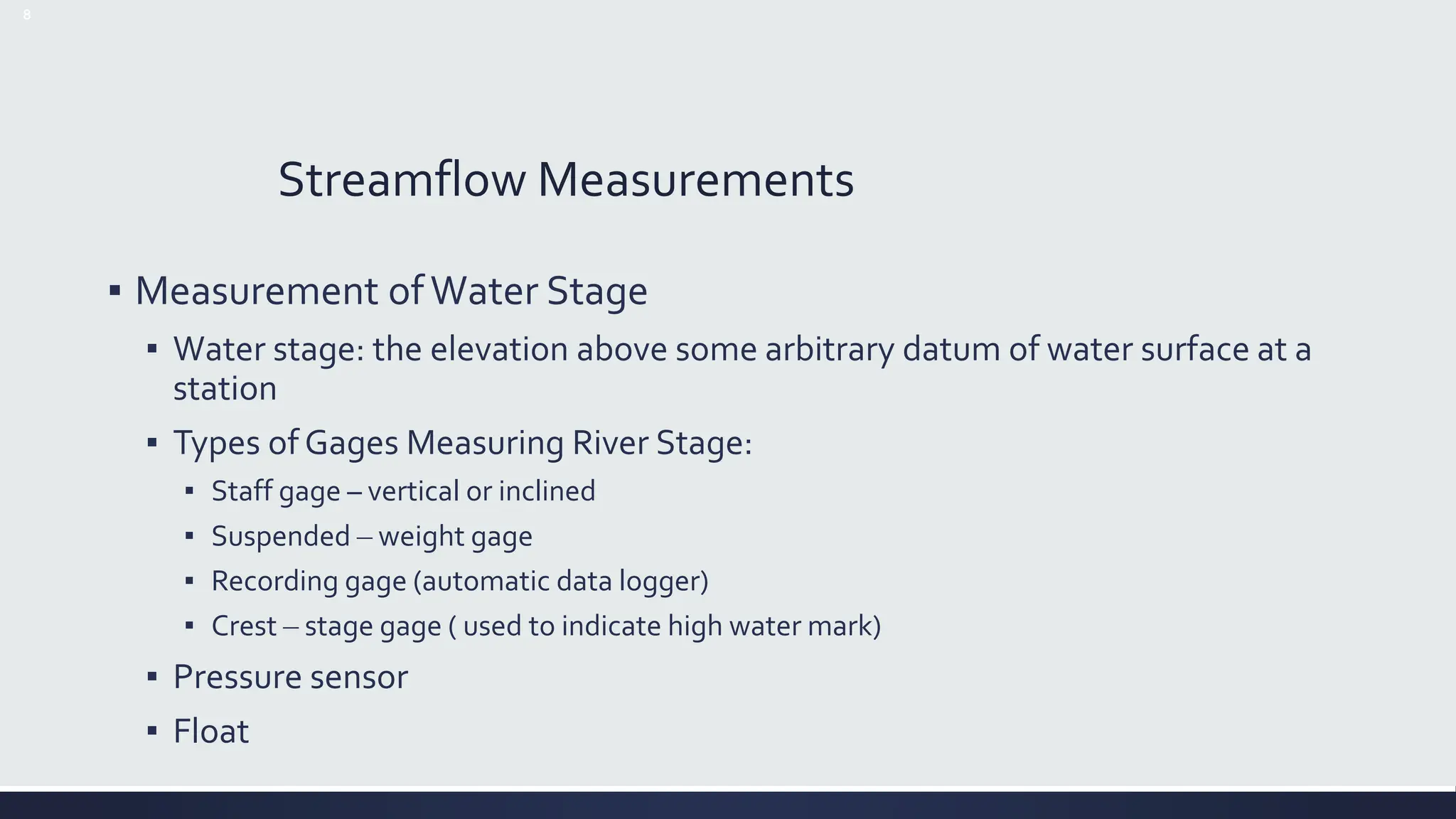 STREAMFLOW MEASUREMENT IN HYDROLOGY.pptx