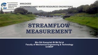 STREAMFLOW MEASUREMENT IN HYDROLOGY.pptx