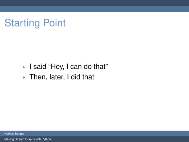 Stream Graphs with Python | PPT