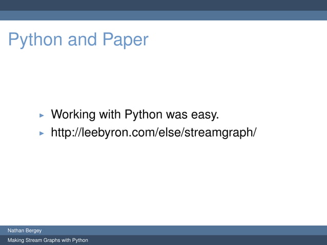 Stream Graphs with Python | PPT