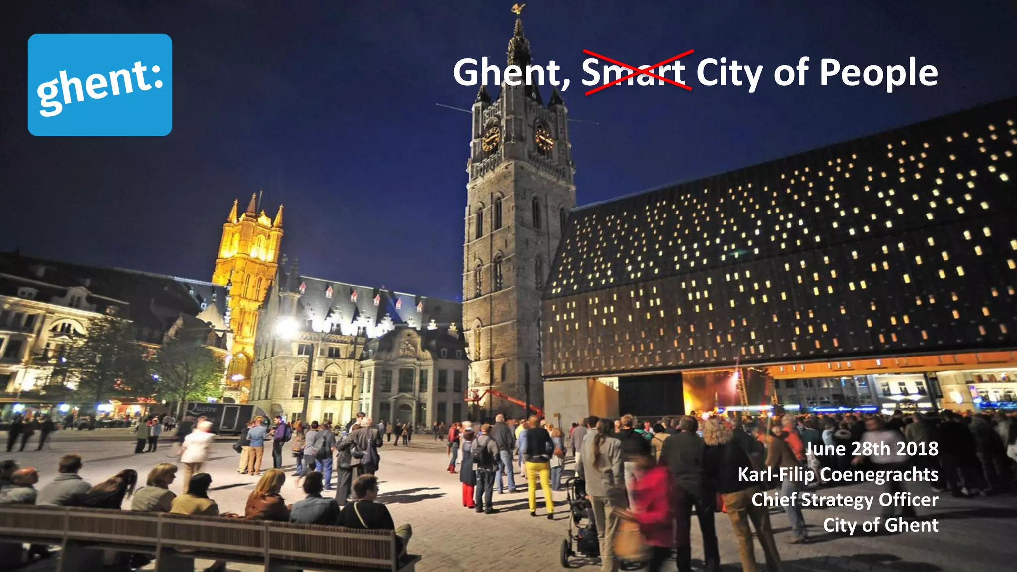 Ghent, Smart City of People - Smart Cities Summit 2018 - Algiers | PPT