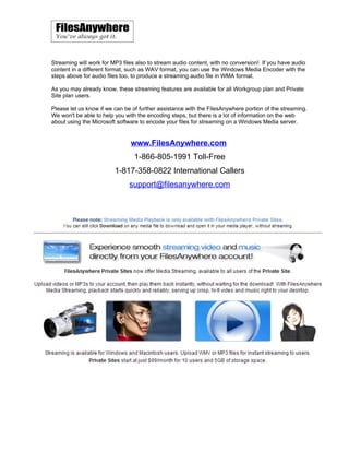 Streaming Media Guide | DOC