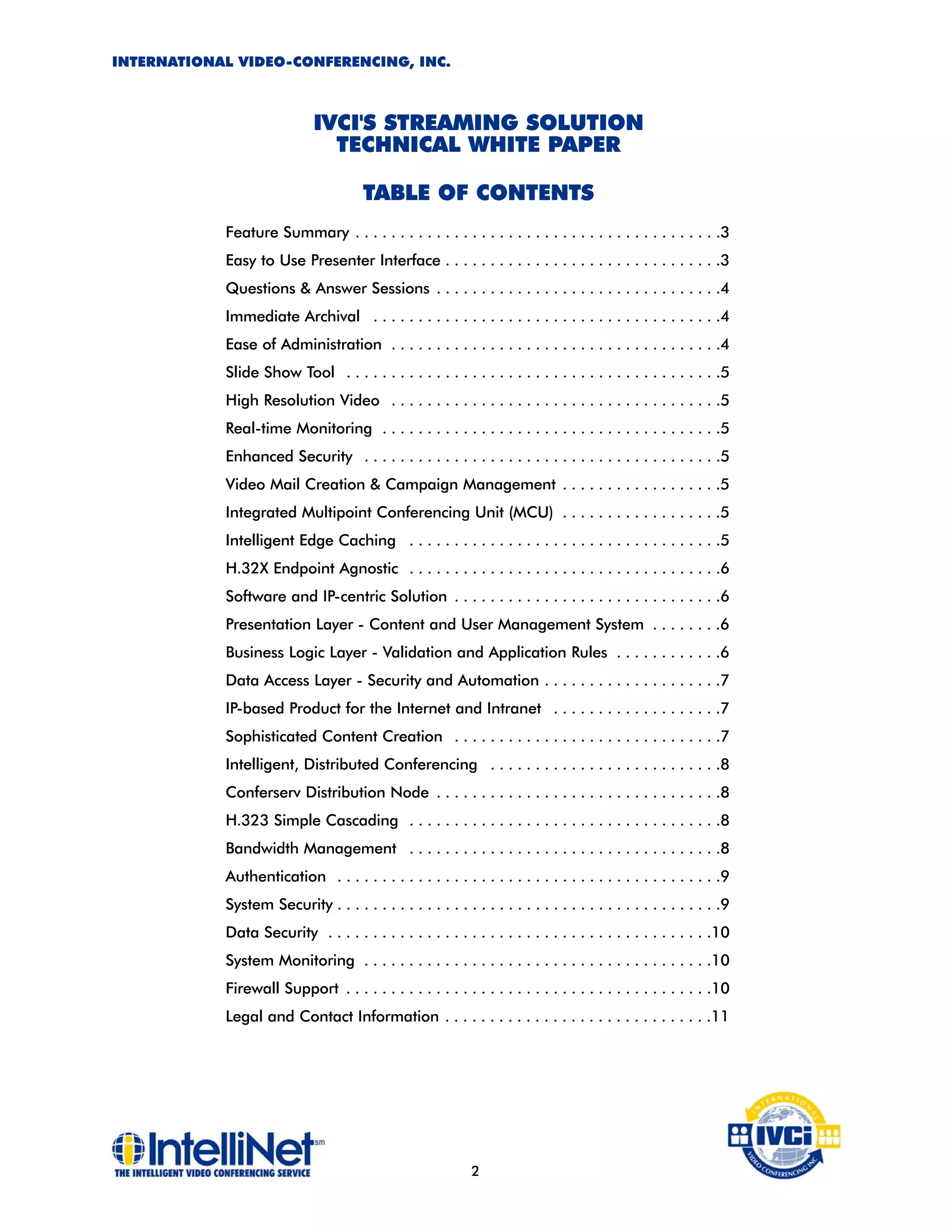 Streaming Video Solutions White Paper | PDF