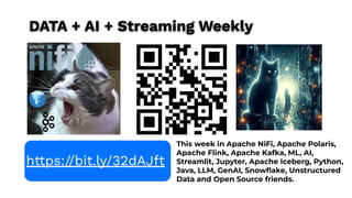 Streaming AI Pipelines with Apache NiFi and Snowflake 2025 | PPT