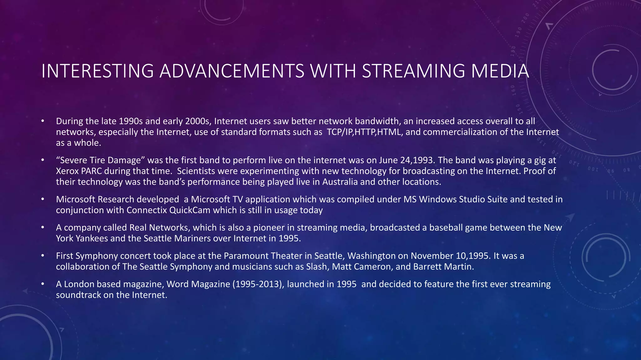 Streaming media presentation | PPTX