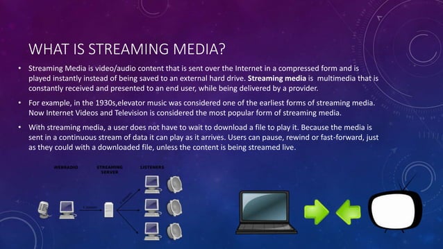 Streaming media presentation | PPTX | Home Entertainment Systems | Consumer Electronics