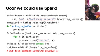Kafka Summit SF 2017 - Streaming Processing in Python – 10 ways to ...