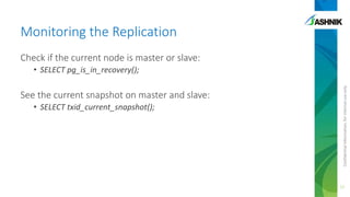 Streaming replication in PostgreSQL | PPTX | Databases | Computer ...