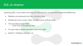 Streaming sql w kafka and flink | PPT