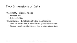 Streaming systems - Part 1 | PPT