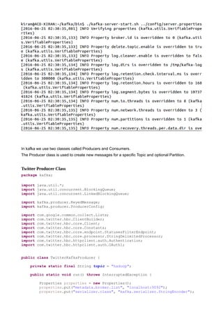 Streaming twitter data using kafka | PDF