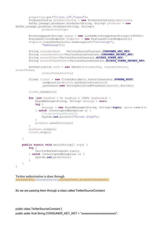 Streaming twitter data using kafka | PDF