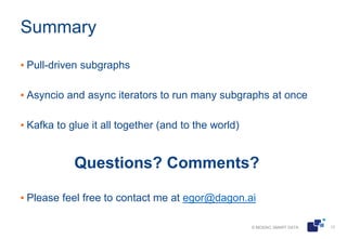 Streaming analytics with Python and Kafka | PPT