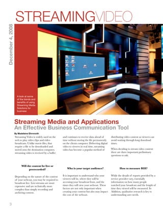 Streaming Video Report | PDF
