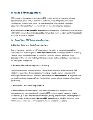ERP Integration for Streamlined Processes | PDF