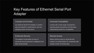 Streamline Connectivity with Precision Ethernet Serial Port Adapter by ...