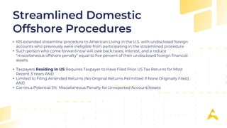 Streamlined Filing Compliance Procedures | PPT