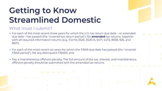 Streamlined Filing Compliance Procedures | PPT