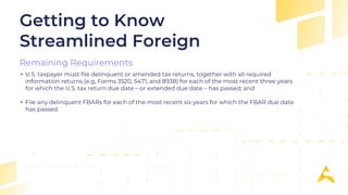 Streamlined Filing Compliance Procedures | PPT