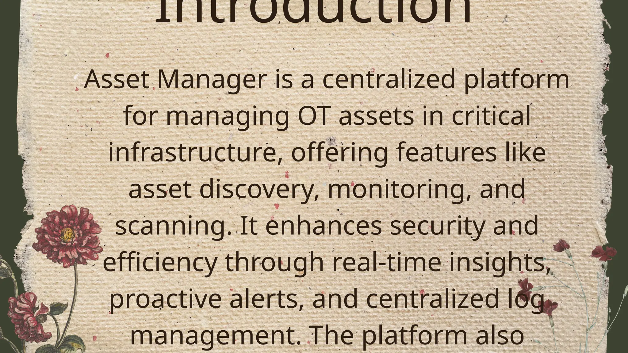 Streamlined OT Asset Inventory and Log Management Solution.pptx