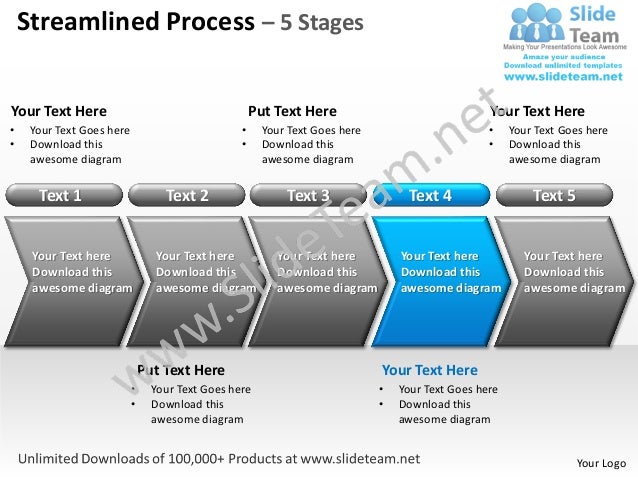 Streamlined process 5 stages powerpoint templates 0712 Streamlined process 5 stages powerpoint templates 0712