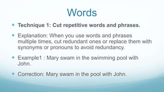 Streamline Your Writing Style | PPTX