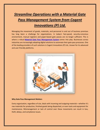 Streamline Operations with a Material Gate Pass Management System from ...