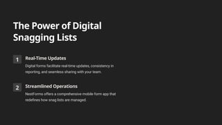 Streamline Operations with a Mobile Snag List Form | PPTX
