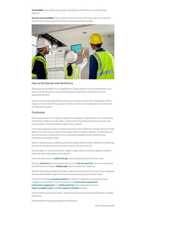 Streamline Operations with a Mobile Snag List Form | PDF
