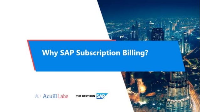 Streamline Subscription-based payments with SAP Subscription Billing ...