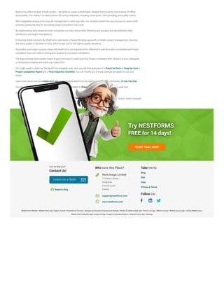 Streamline Success with Project Completion Forms | PDF
