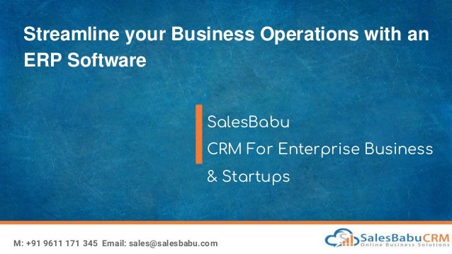 Streamline your business operations with an erp software