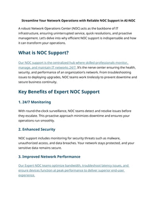 Streamline Your Network Operations with Reliable NOC Support in AI-NOC.docx