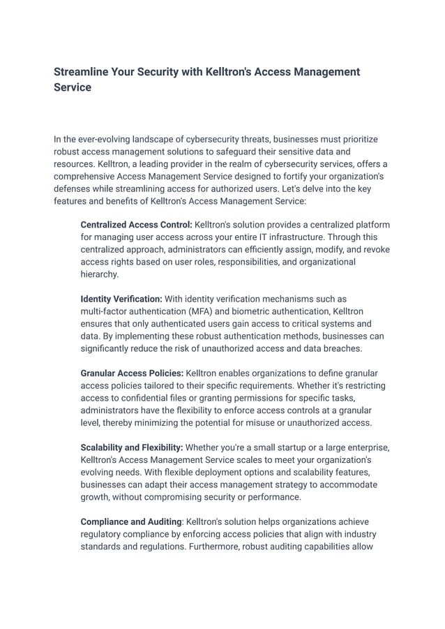 Streamline Your Security with Kelltron's Access Management Service.pdf