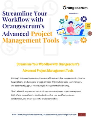 Streamline Your Workflow with Orangescrum’s Advanced Project Management ...